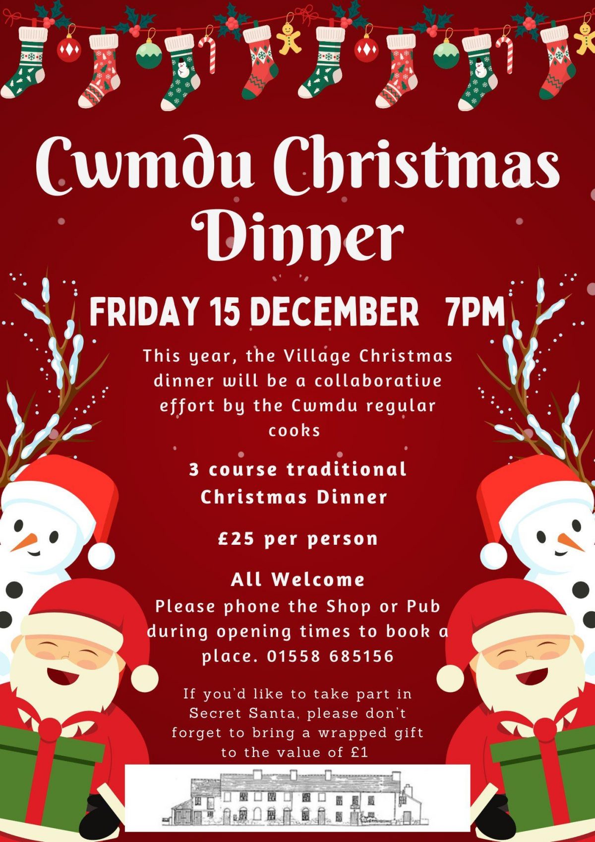 Cwmdu Community Christmas Dinner 2023 - Cwmdu